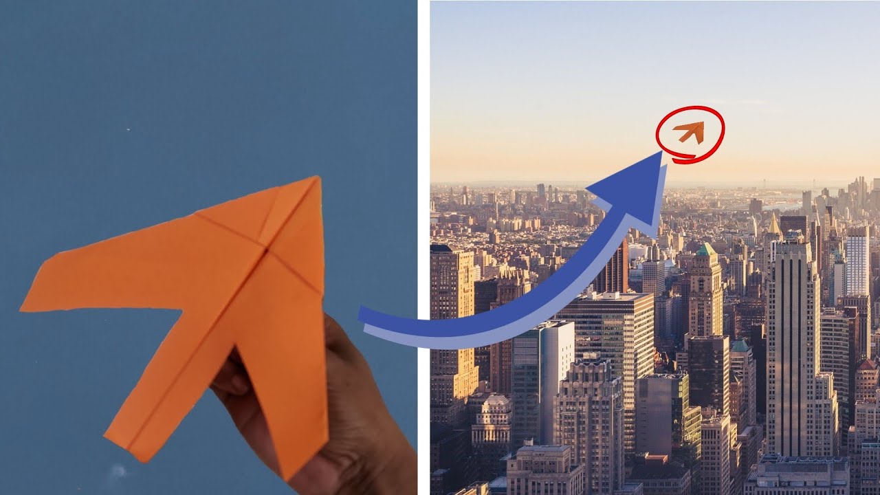 How to make a cursor shape paper airplane #paperplane - YouTube