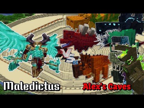 Maledictus VS Alex's Caves | Minecraft |Mobs Battle - YouTube