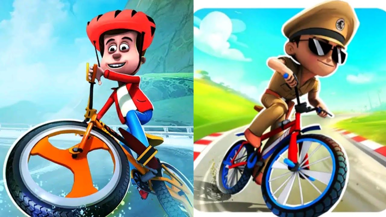 Golmaal Jr VS Little Singham Cycle Race Game 2024 Gameplay Android, ios - YouTube