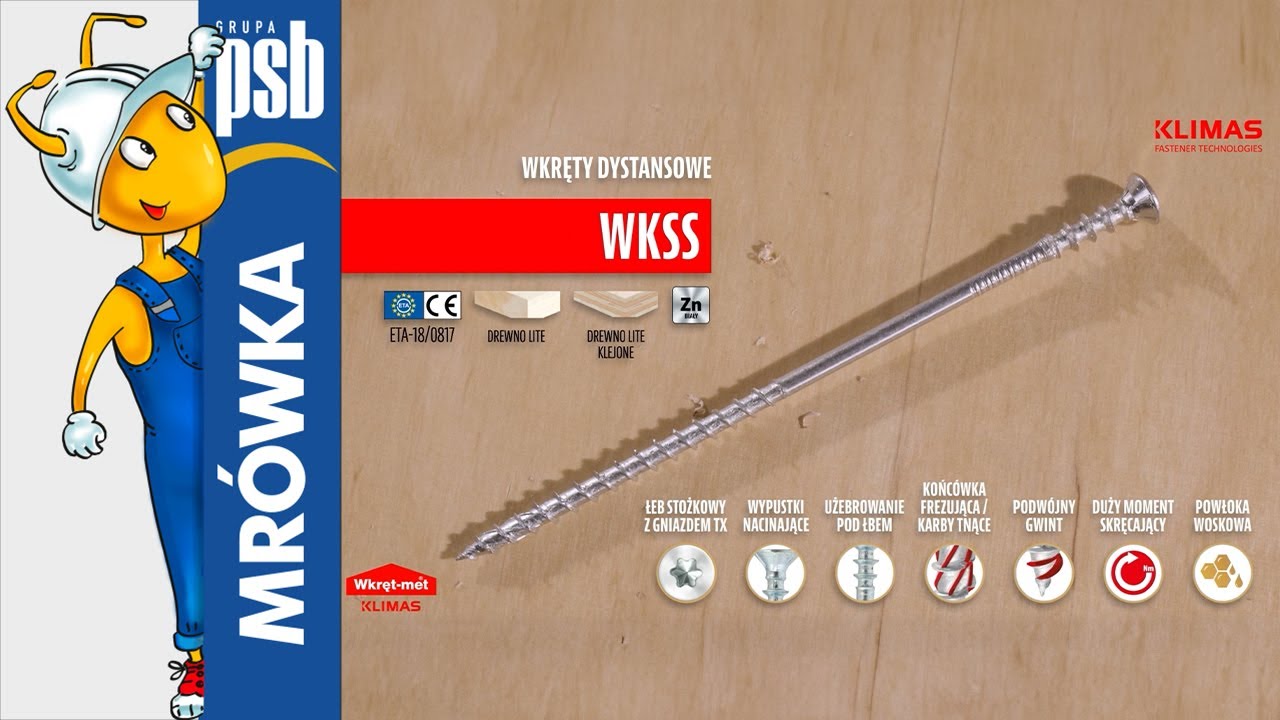 Prezentacja wkrętu ciesielskiego WKSS WKRĘT-MET - YouTube