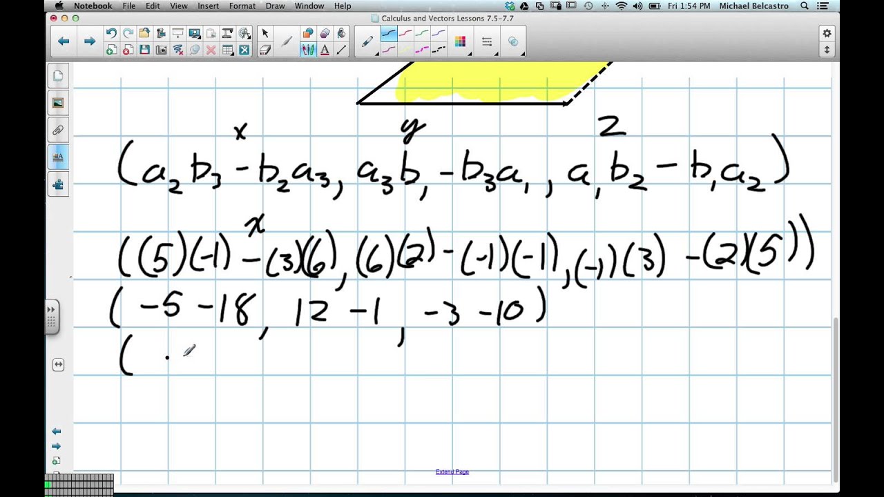 How to find Area of a Parallelogram using Cross Product Grade 12 ...