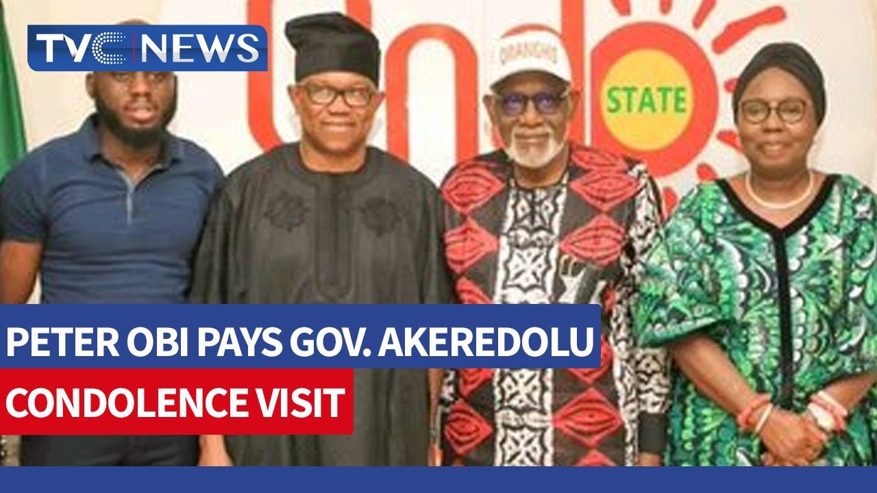 (SEE VIDEO) Peter Obi Pays Condolence Visit To Akeredolu Over Mother's Death - YouTube