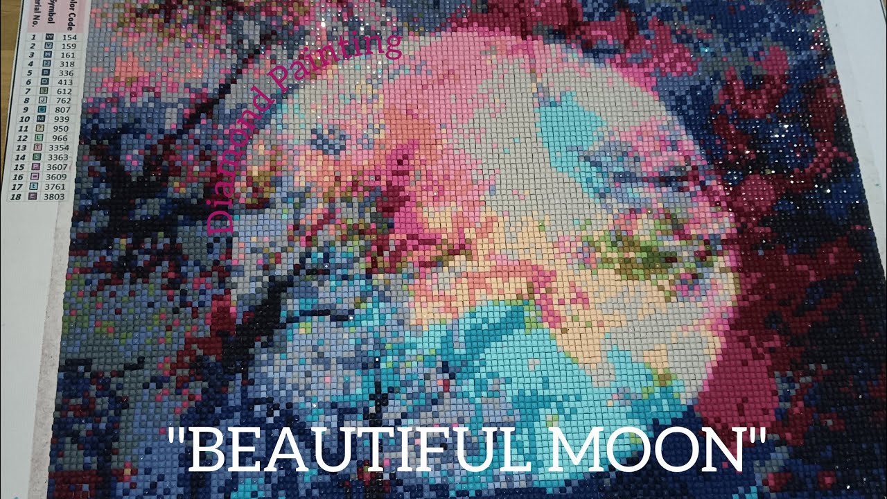 Diamond Painting, "BEAUTIFUL MOON" - YouTube