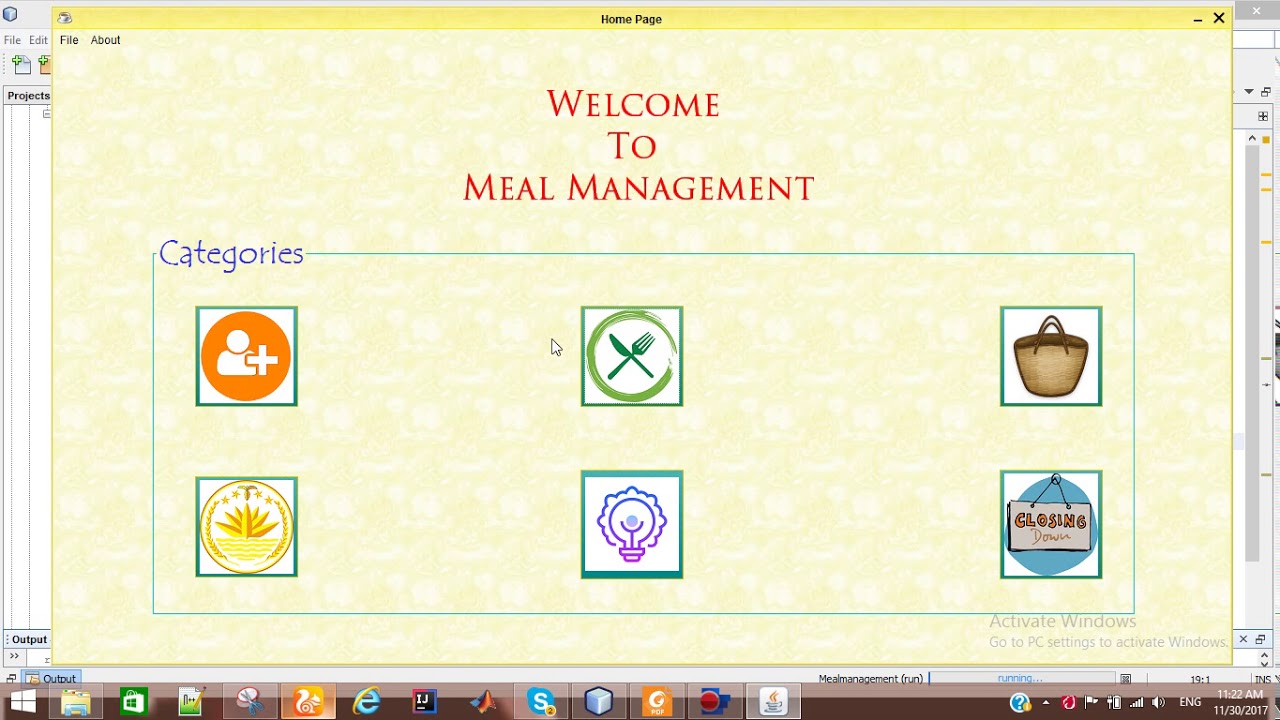 Meal Management project Show - YouTube