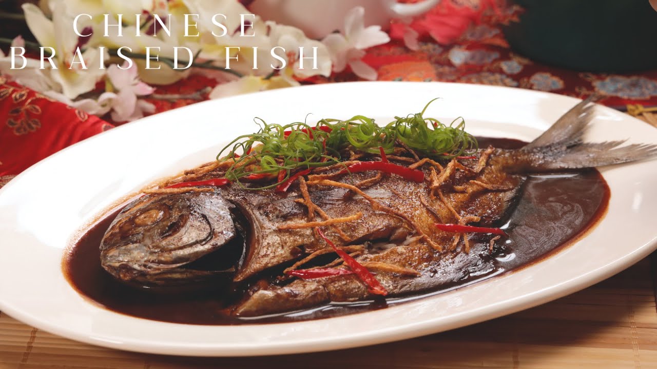 How to make Braised Fish Chinese Style 红烧鱼 with spring onions ...