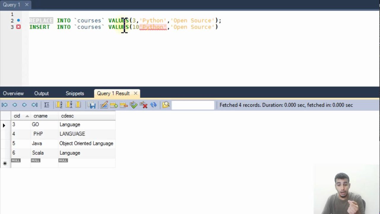 الدرس الرابع والثلاثون : استخدام Replace - YouTube