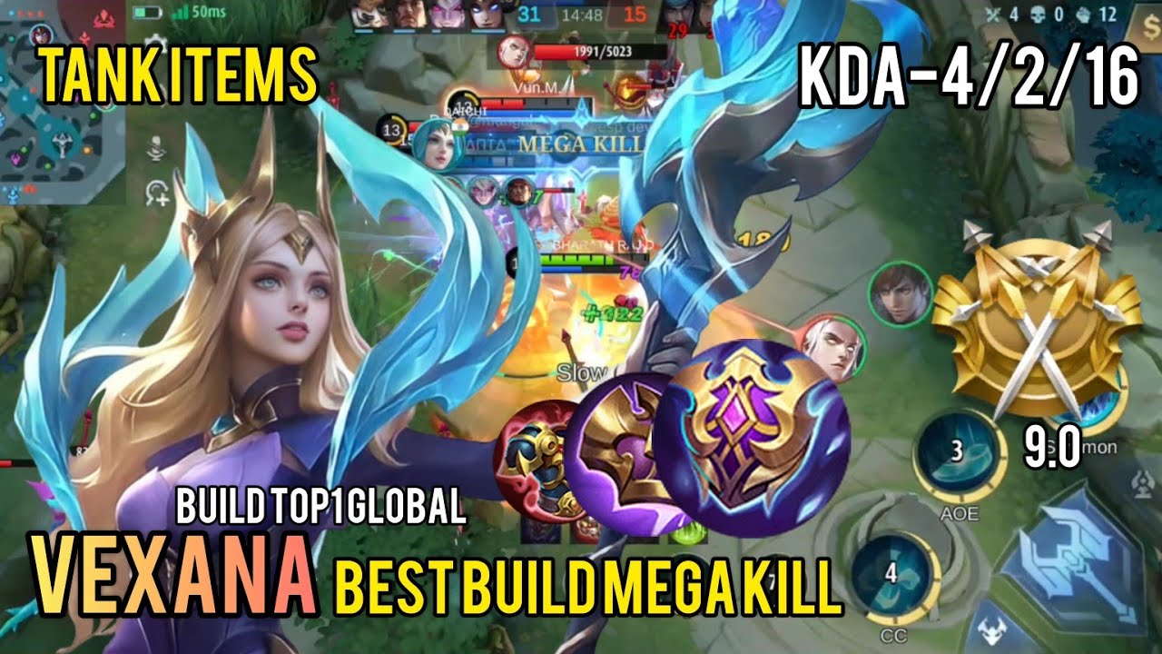 Vexana tank build insane damage &life steal #mlbb #vexana - YouTube
