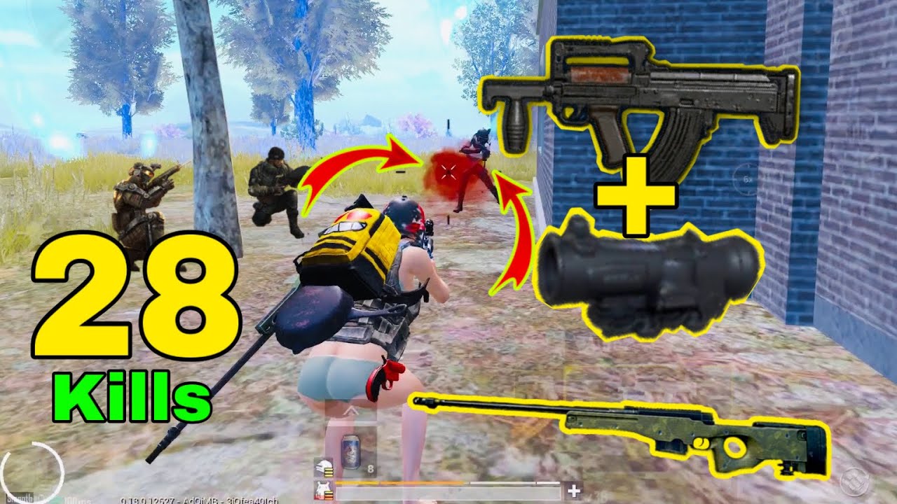 GROZA+SCOPE 6x + AWM MADNESS | 28 KILLS SOLO VS SQUAD | PUBG MOBILE ...