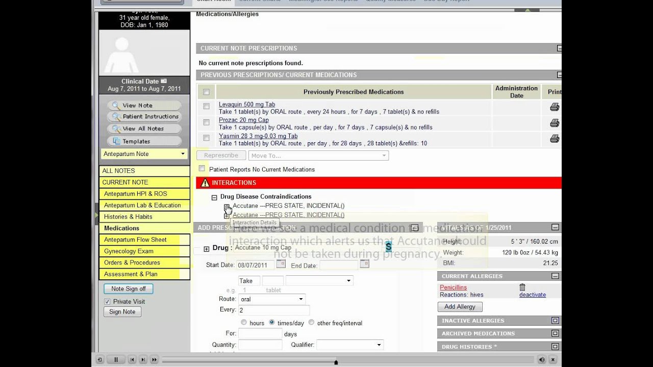 Antepartum Note (OB/GYN) - WRS Health EHR - YouTube