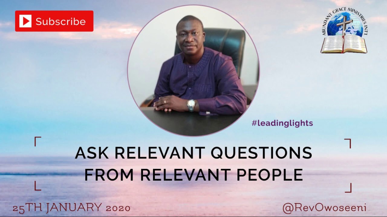 ASK RELEVANT QUESTIONS FROM RELEVANT PEOPLE | 25th January, 2020 - YouTube