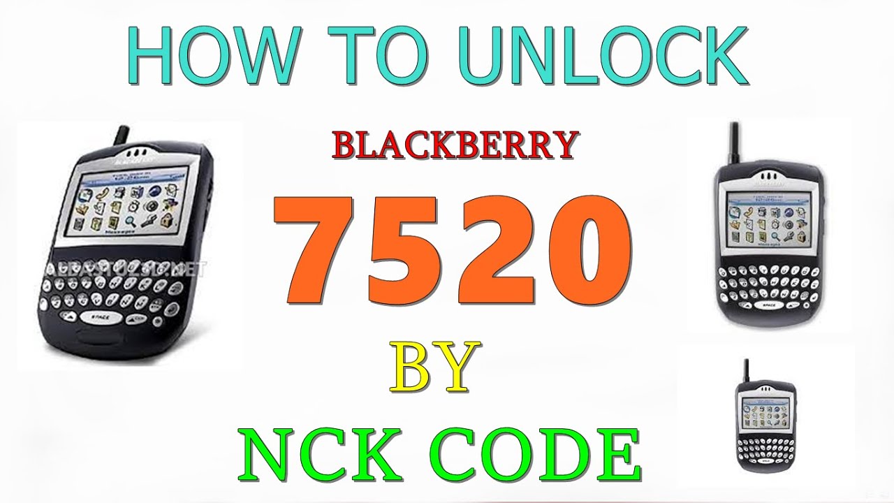 How to Unlock BlackBerry 7520 by Unlock Code - YouTube
