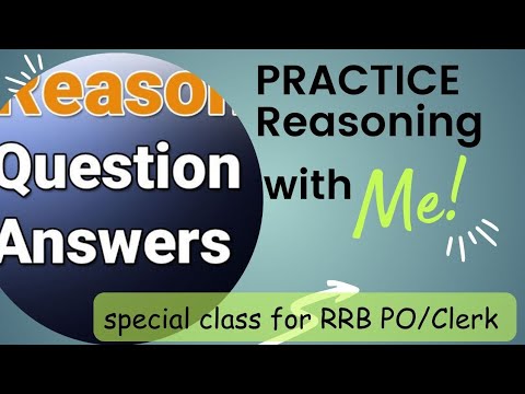 PRACTICE SESSIONS FOR REASONING - CLASS 2 (PUZZLES) #rrbpo #ibpspo # ...