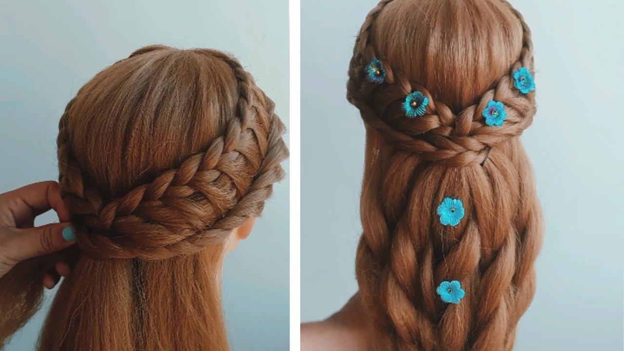 beautiful long hair unique hair style - YouTube