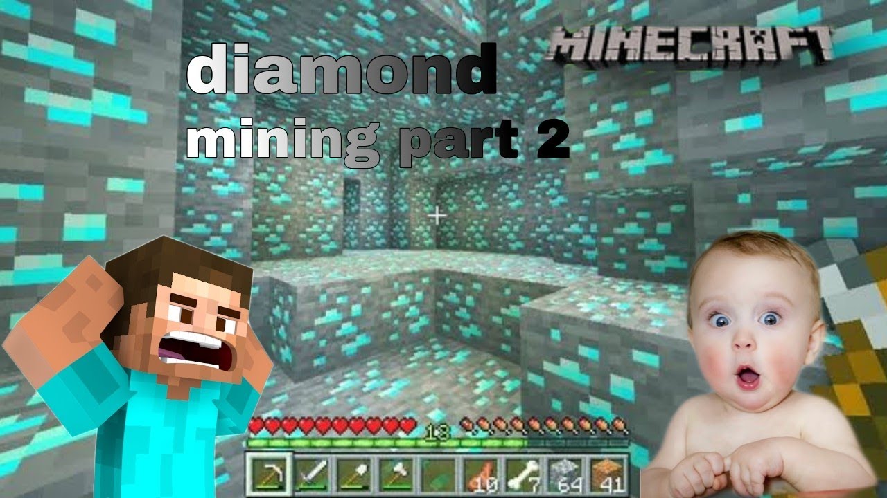 Minecraft diamond mining part 2 Gameplay😱 - YouTube