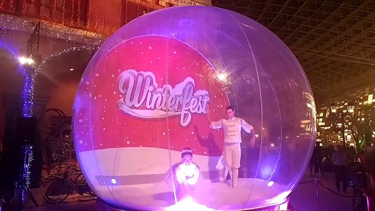 Ferrari World Snow Globe Dancers 2017 Christmas Winterfest, Yas Island ...
