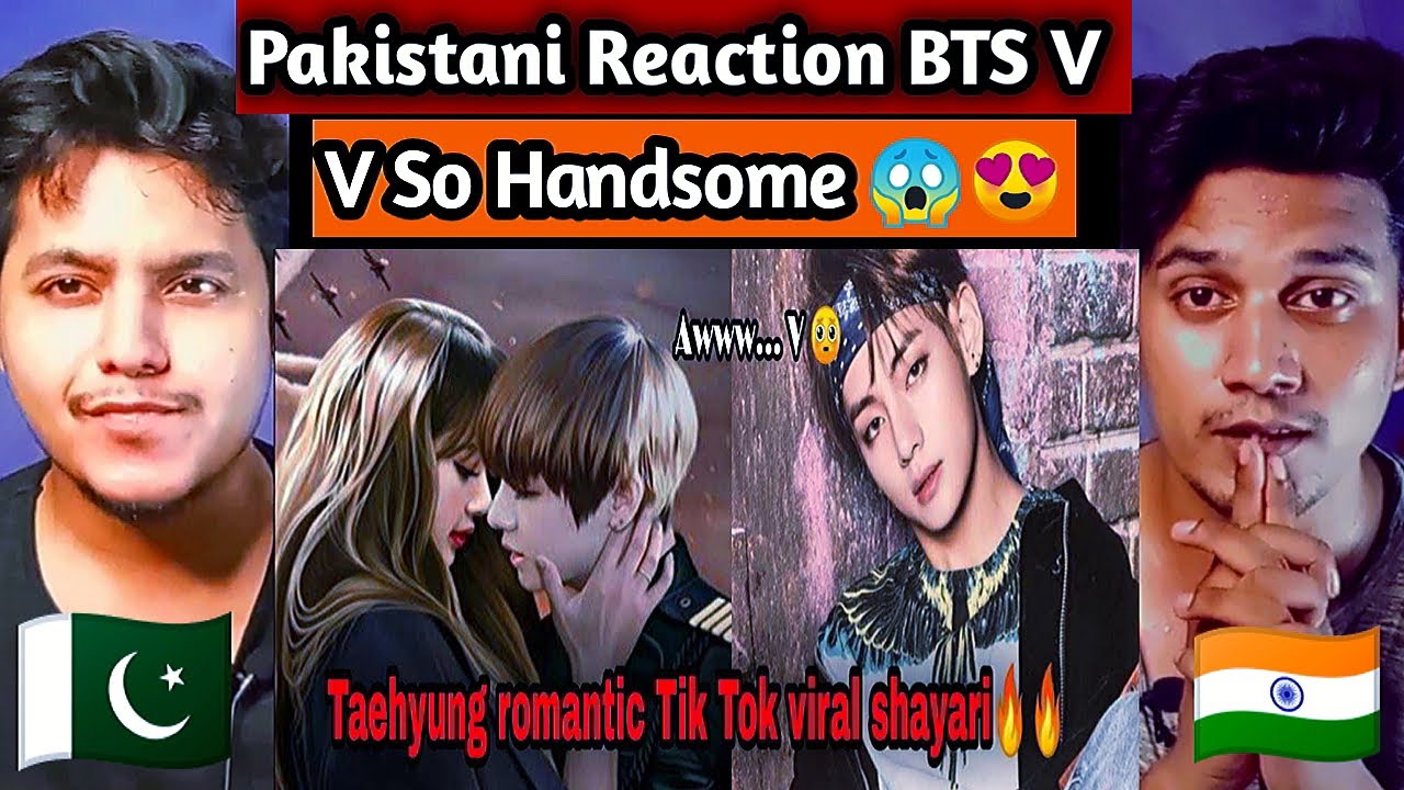 Pakistani reacts to BTS Taehyung tik tok viral romantic Shayari | BTS V ...