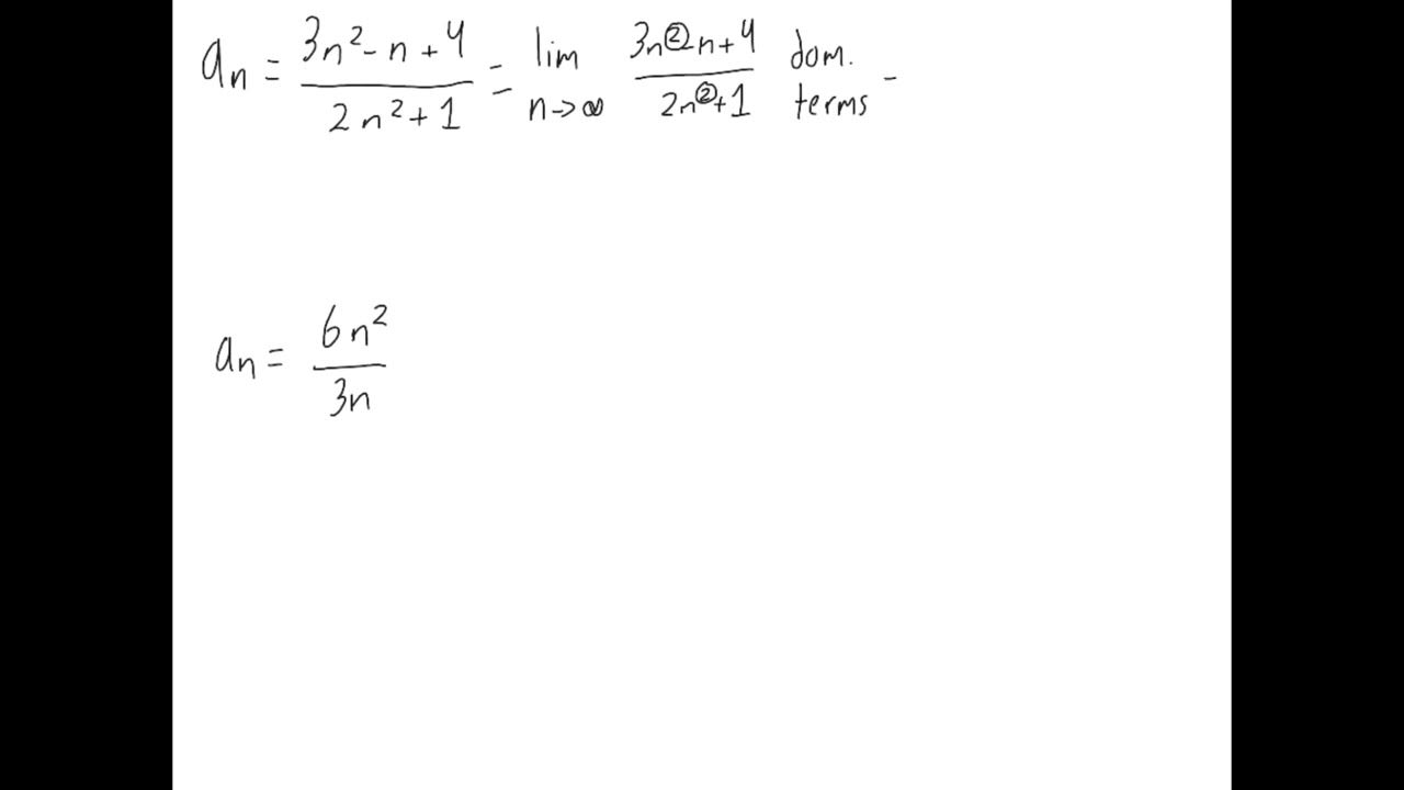 Calculus 3 - Dominant Terms - Sequences - Limits Converge or Diverge - YouTube