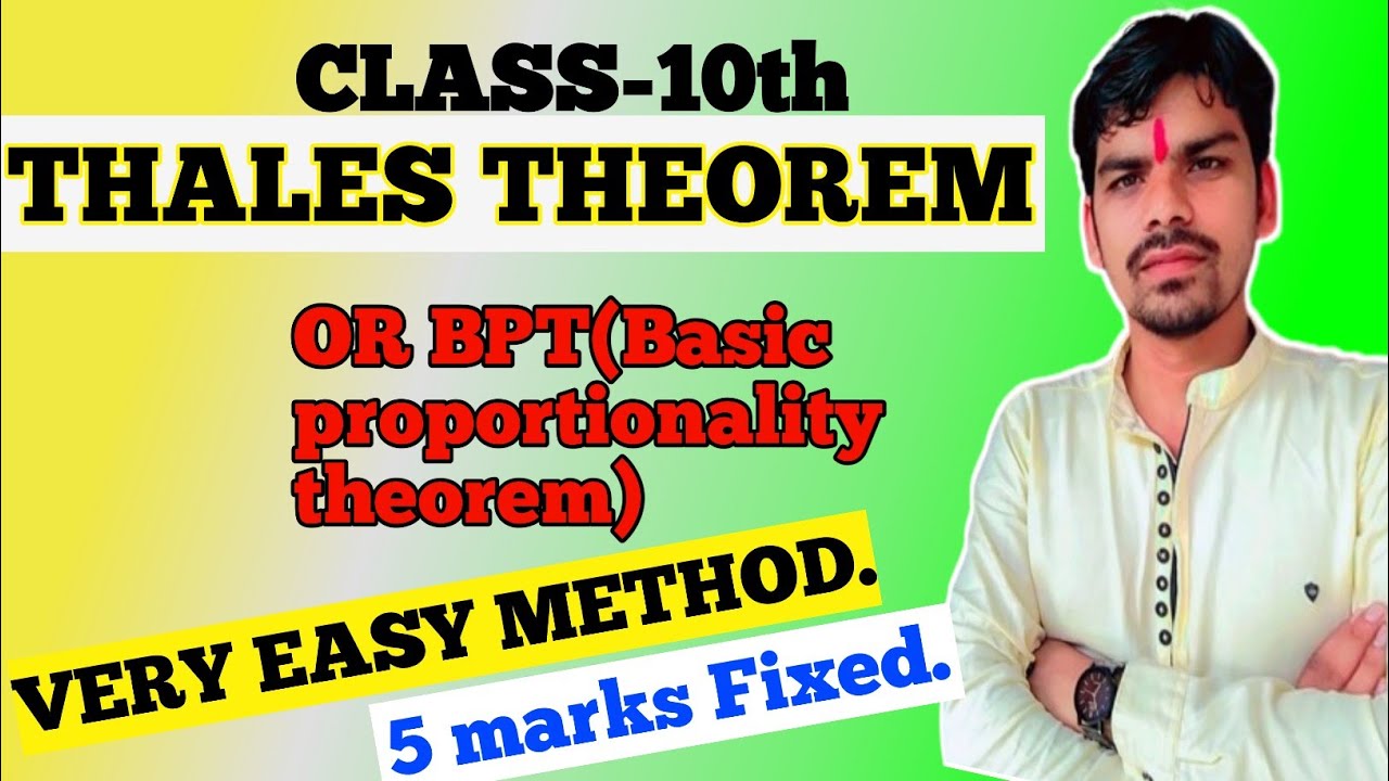 Thales THEOREM /BPT (BASIC PROPORTIONALITY THEOREM)|MOST IMPORTANT ...