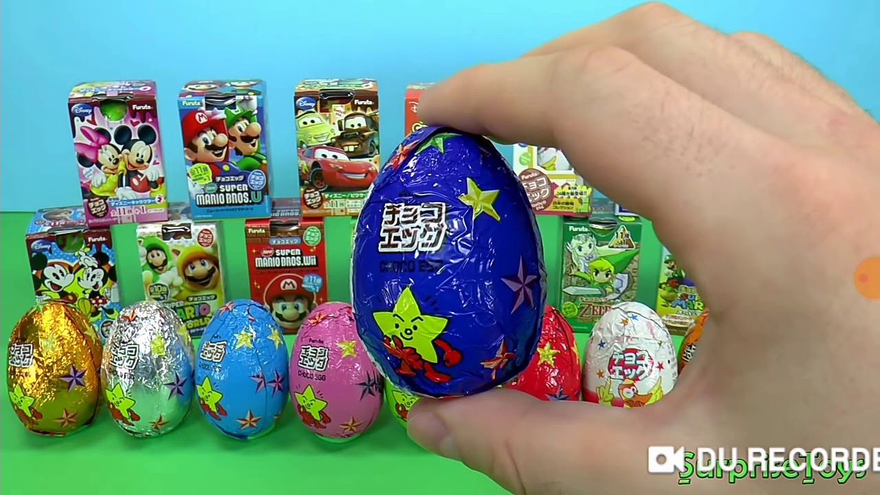 23 Furuta Surprise Eggs Disney Pixar Cars Super Mario Mickey Mouse ...