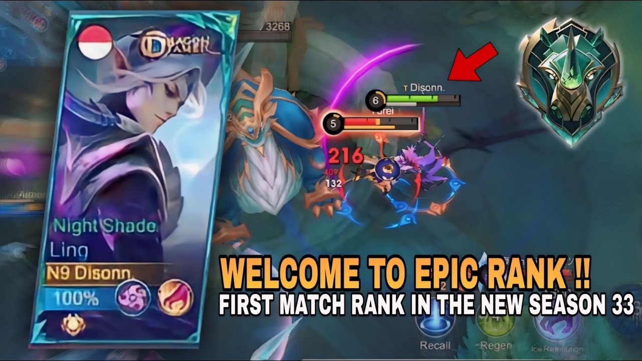 WELCOME TO EPIC RANK !! FIRST MATCH RANK IN THE NEW SEASON !! ~ MOBILE ...