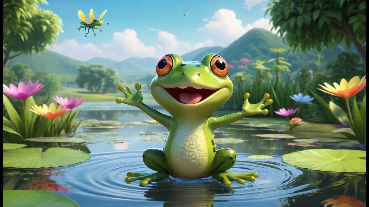 Five Little Frogs Went Hop Hop Hop Rhyme Song | Popular Nursery Rhyme ...