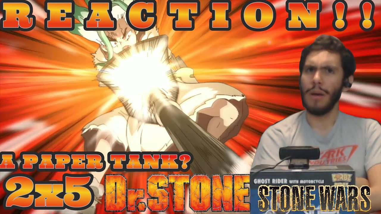 PAPER TANK!! Dr. Stone 2x5 REACTION!! "Steam Gorilla" - YouTube