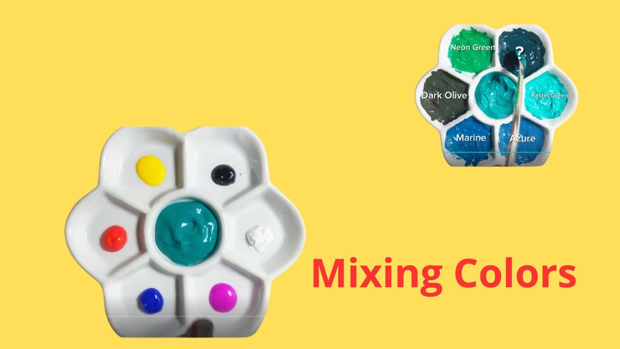 Mix Green Six Beautiful Colors Experiment #mixing #colors #asmr - YouTube
