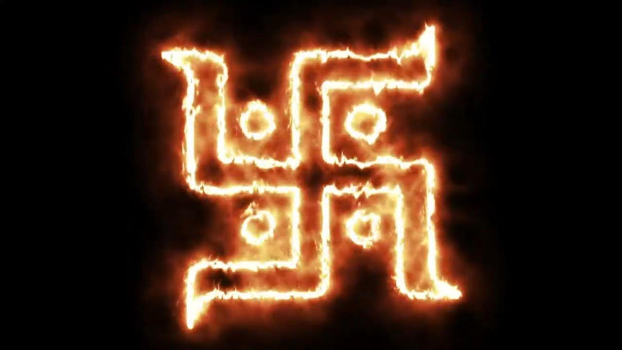 स्वस्तिक Swastik Fire Animation Background, Bhakti Video , Background video, No copyright, CCO ...