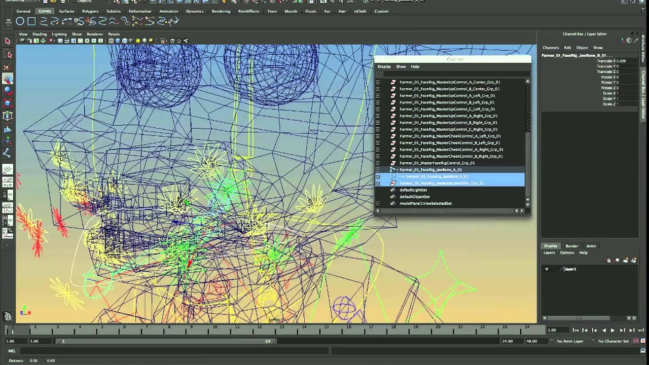 Character Tutorial - Face Rig Controls - Part 19/38 - YouTube