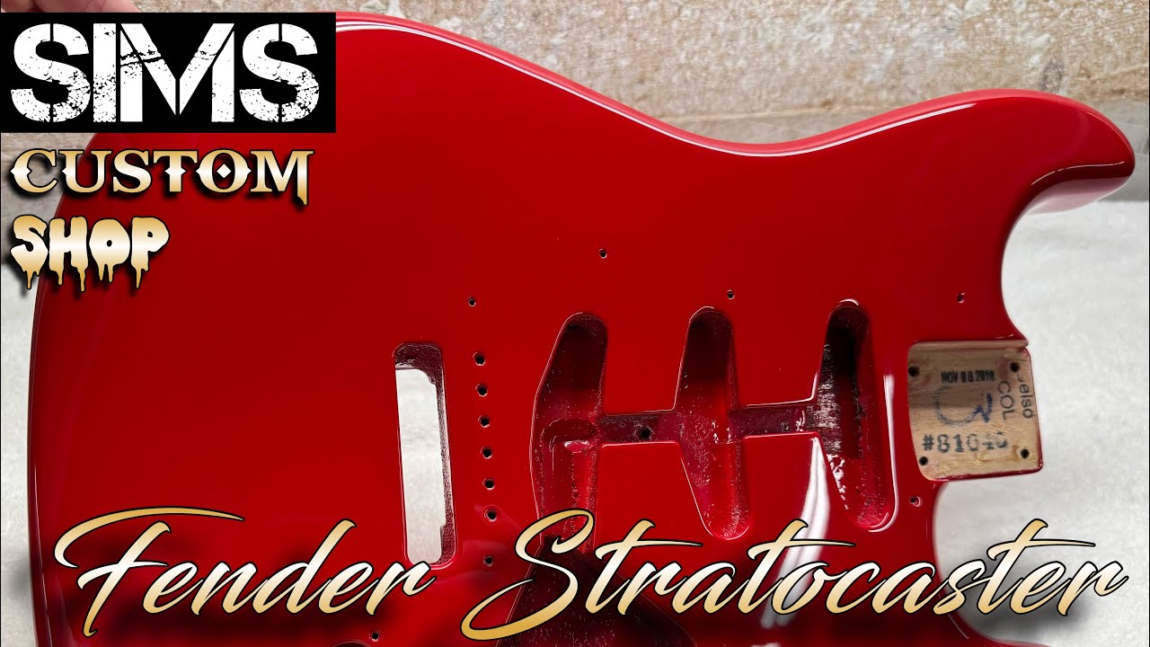 Fender Stratocaster - Ferrari Rosso Corsa Red by Sims Custom Shop - YouTube