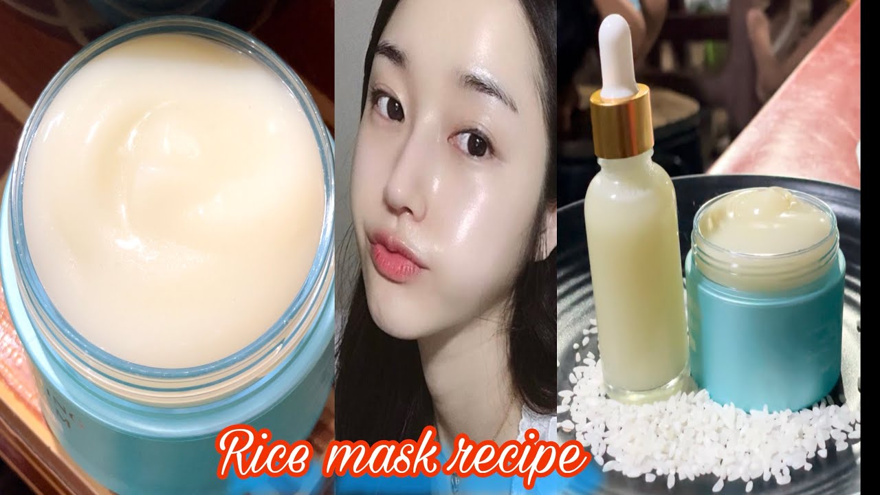 វិធីធ្វើម៉ាស់អង្ករ/សេរ៉ូមអង្ករ/How to make rice mask for face ...