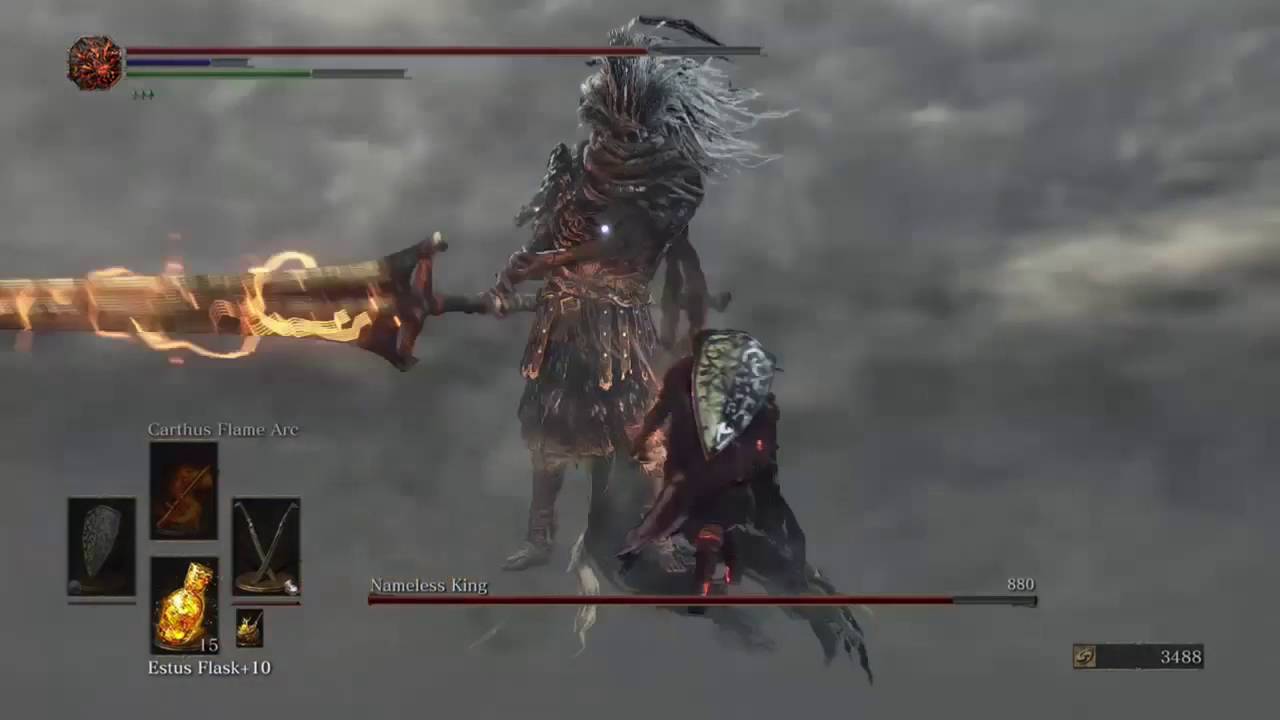 DARK SOULS 3, Sellsword Twinblades vs Nameless King. - YouTube