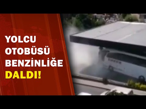 Yolcu Otobüsü Benzinliğe Daldı! / A Haber | A Haber