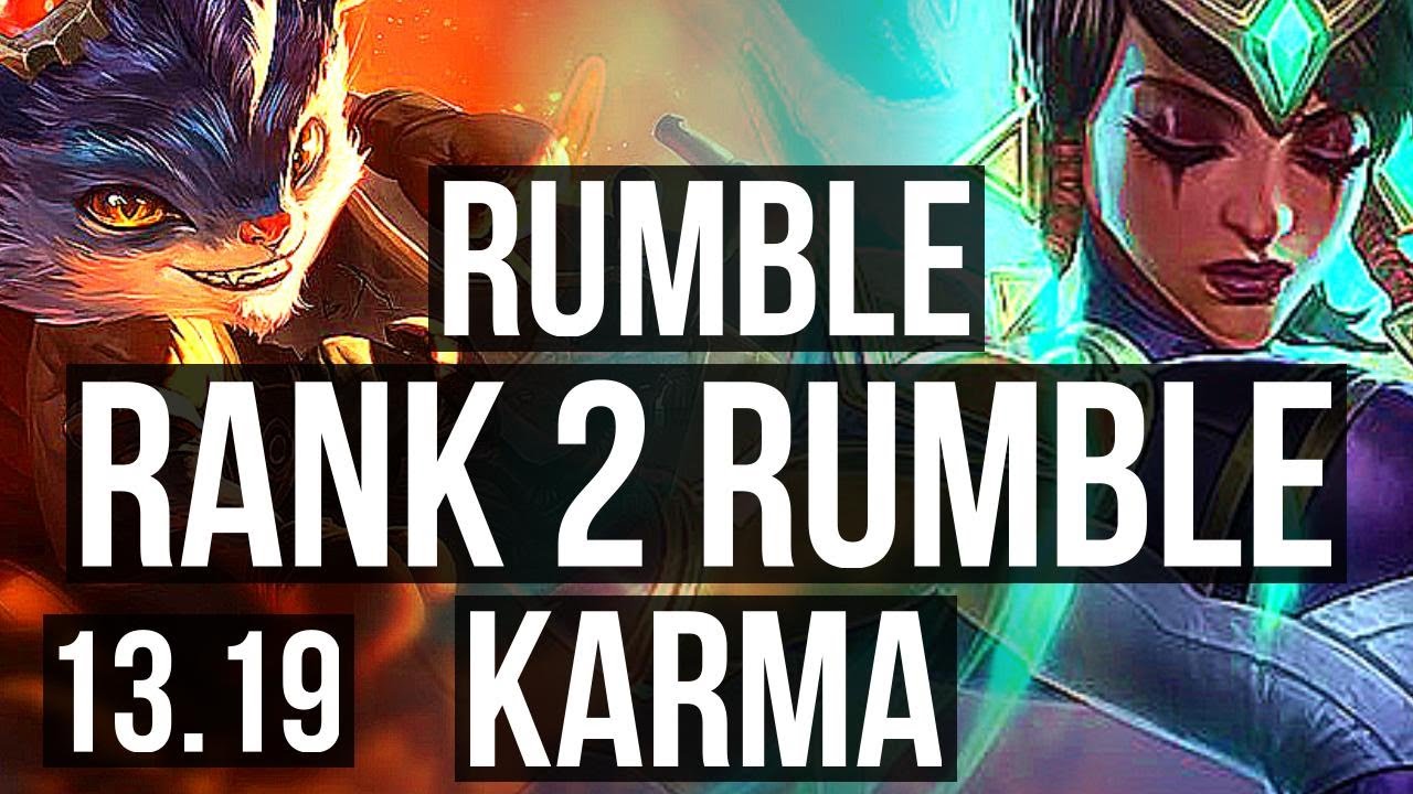 RUMBLE vs KARMA (TOP) | Rank 2 Rumble, 8/2/5, Dominating | EUW ...