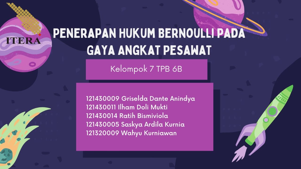 Penerapan Hukum Bernoulli pada Gaya Angkat Pesawat || Kelompok 7B TPB 6 ...