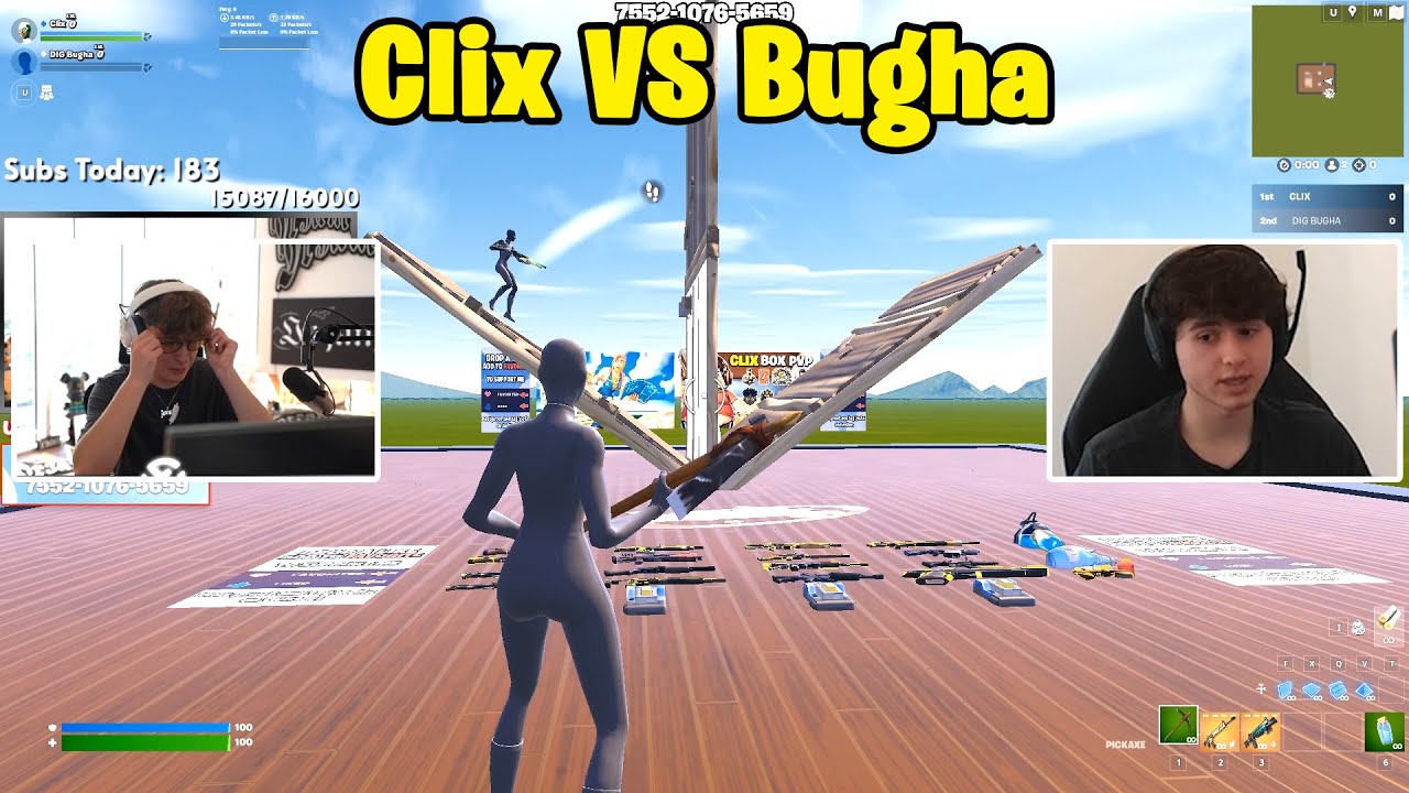 Clix VS Bugha 1v1 TOXIC Buildfights! - YouTube