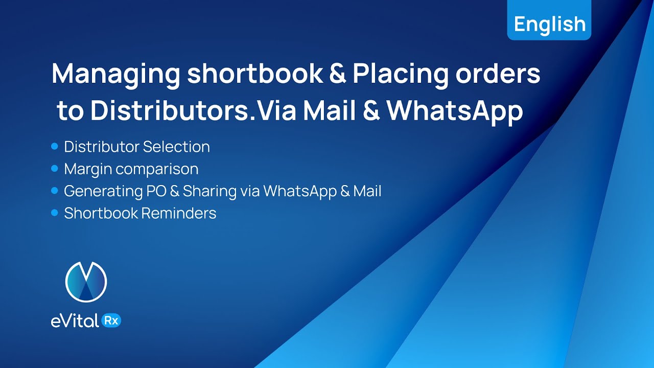 Managing shortbook & Placing orders to Distributors Via Mail & WhatsApp ...