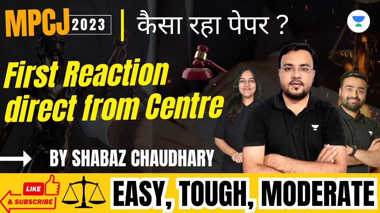 MP Judiciary Exam Analysis | MPCJ Exam Analysis | MP Civil Judge 2023 Live Paper Analysis - YouTube