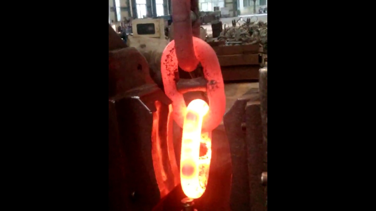 how to bend in anchor chain production - YouTube