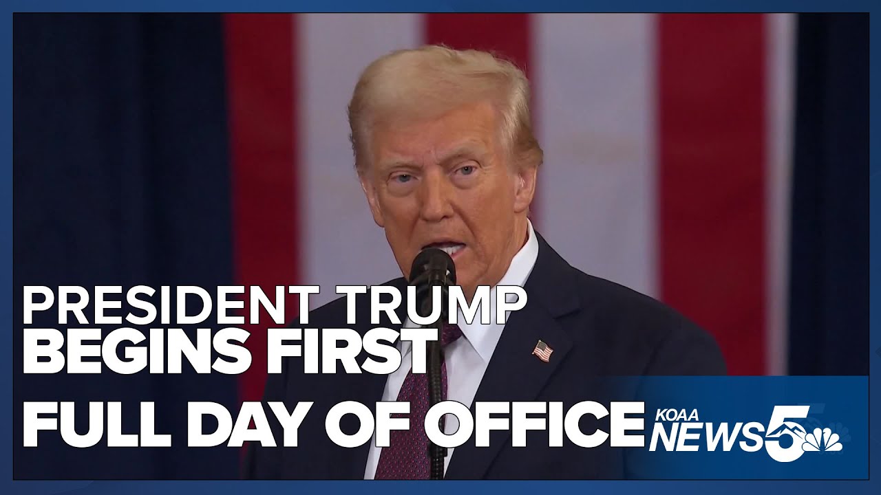 President Trump begins his first full day of office after sweeping ...