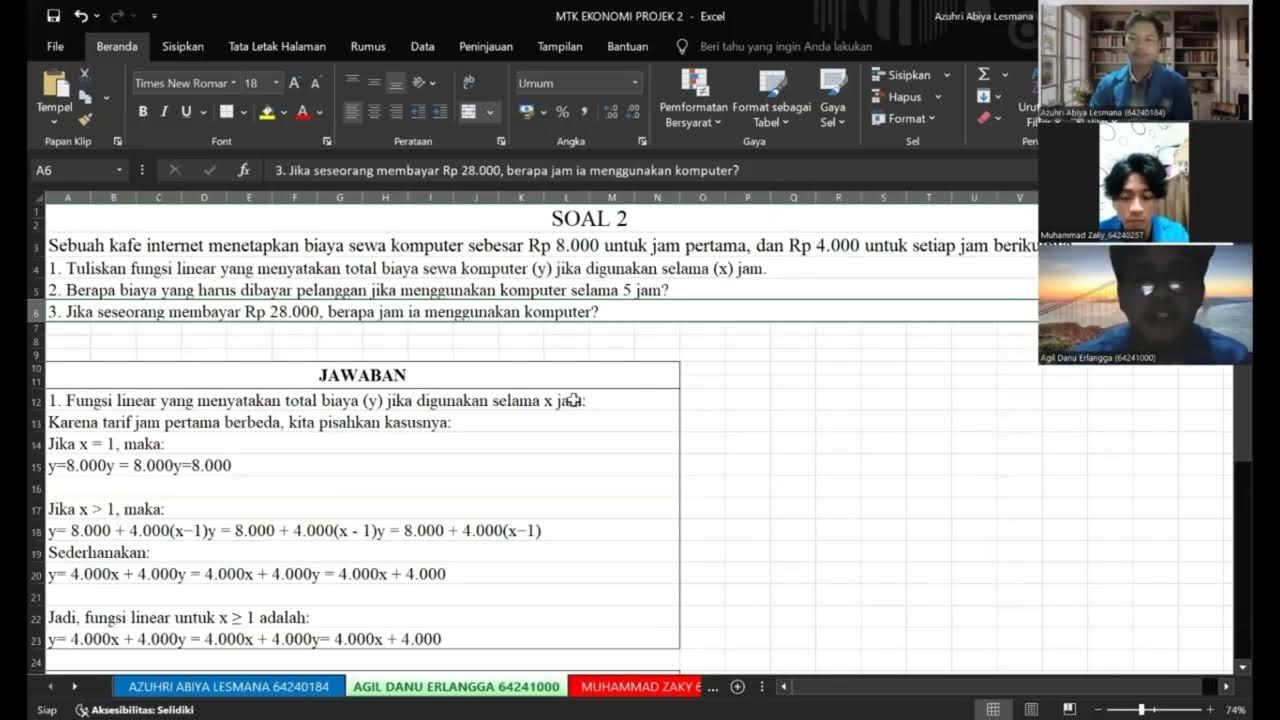 tugas projek UTS matematika ekonomi kelas 64.2A.29 - YouTube
