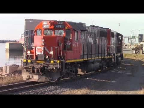 ( HD) Part 2 CN 4711, CN 9576 (CN 561) At Matane Qc ( Georges Alexandre Lebel ) - YouTube