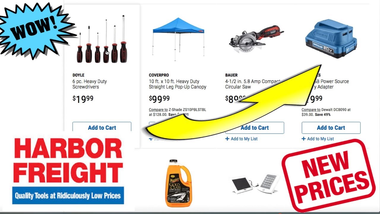 New Items Harbor Freight - YouTube