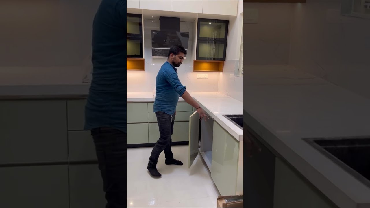 High-end Acrylic Modular Kitchen powered by Blum & Hafele Premium ...