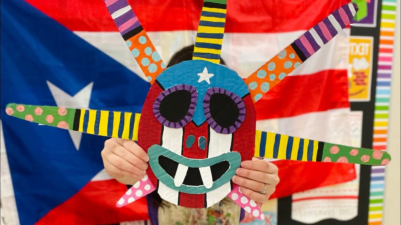 How to make Puerto Rican Vejigante Mask - YouTube