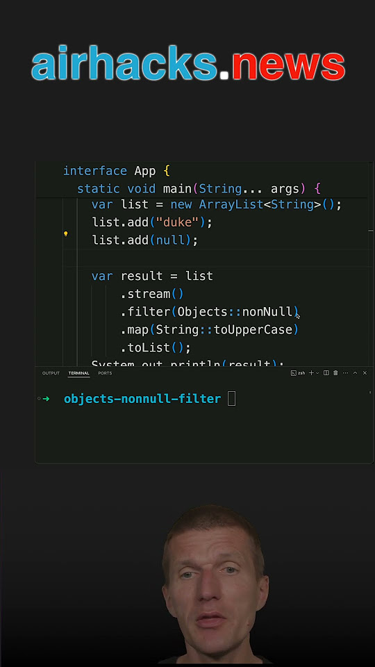 Null To A String In A Stream Java Shorts Coding Airhacks Youtube