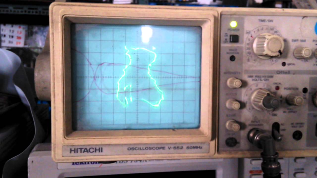 Oscilloscope animation test 1 - YouTube