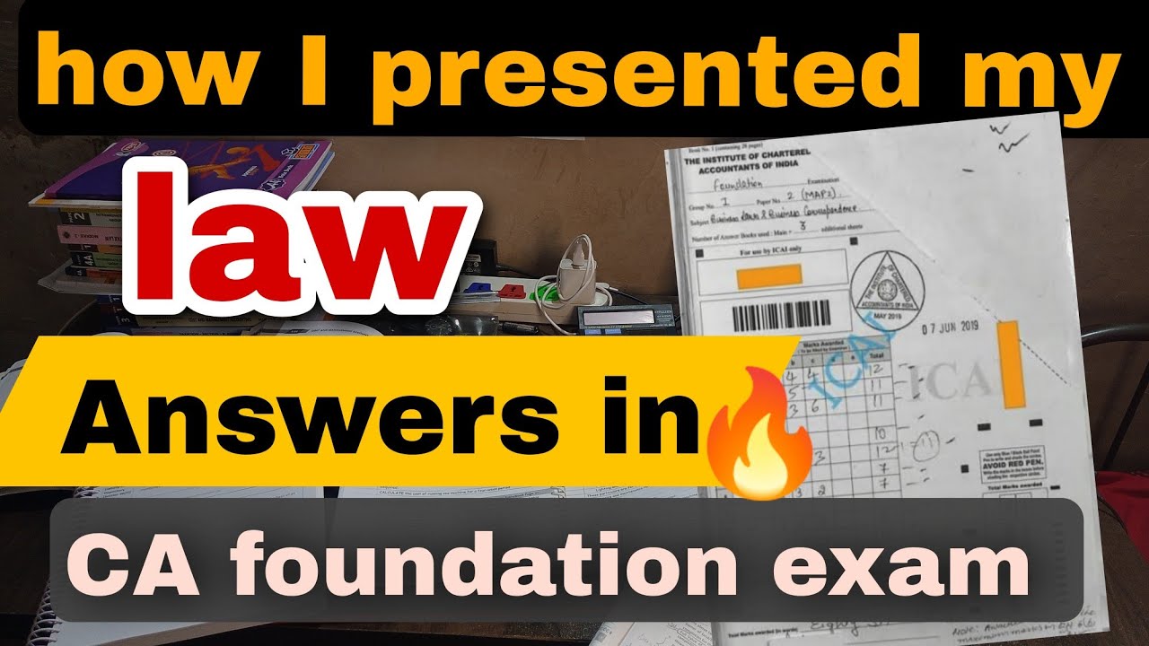 how I presented law Answers in CA foundation exam🔥| proper way to ...