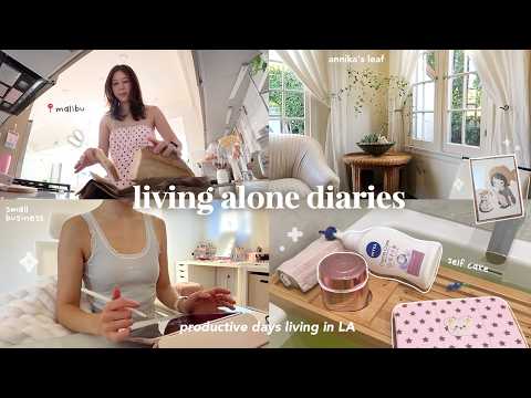 living alone diaries 🌱₊˚⊹ working on my small business, LA itinerary, malibu day trip, heatwave, etc