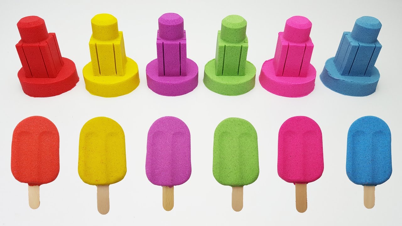DIY How To Make Kinetic Sand Popsicle Mega Bloks Surprise Toys Learn ...